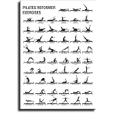 Amazon.com: LILIIY Pilates Reformer Chart Poster Home Workout Gym Yoga ...