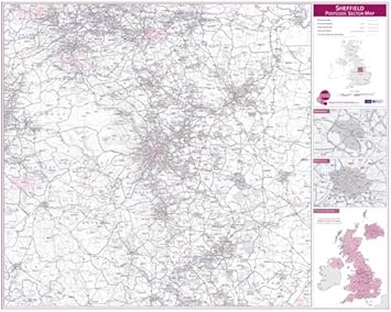 Sheffield Postcode Sector Map Vector (digital): Amazon.co.uk: Kitchen ...