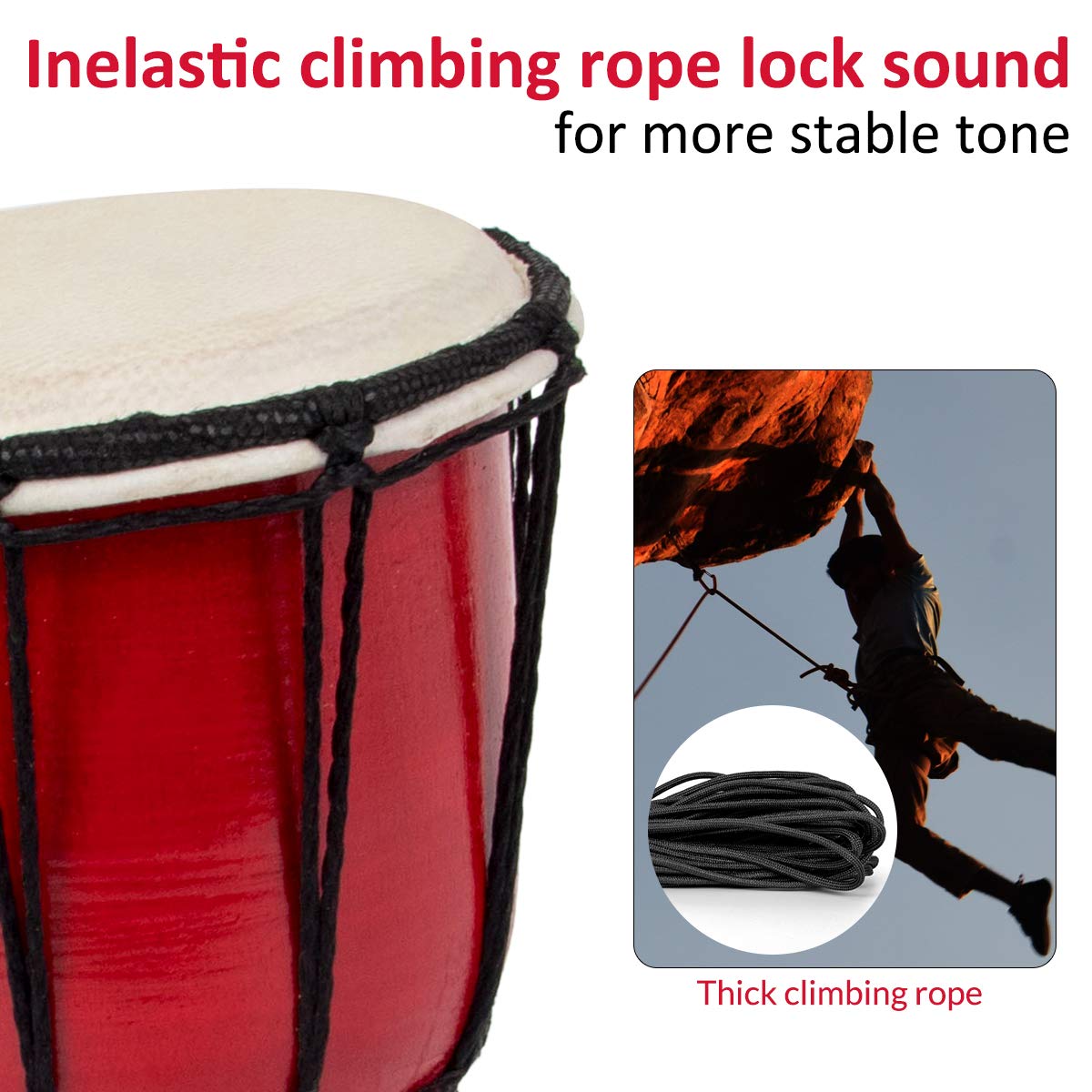 Mua Kmise Djembe African Hand Drum Mini Djembe Mahogany Standard Goat ...