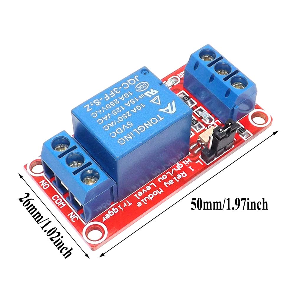 Electrely 6Pcs 5V 1 Channel Relay Module With Optocoupler Isolation ...