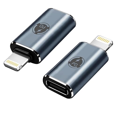 AreMe USB C to Lightning Adapter (2 Pack), USB Type C Female to ...