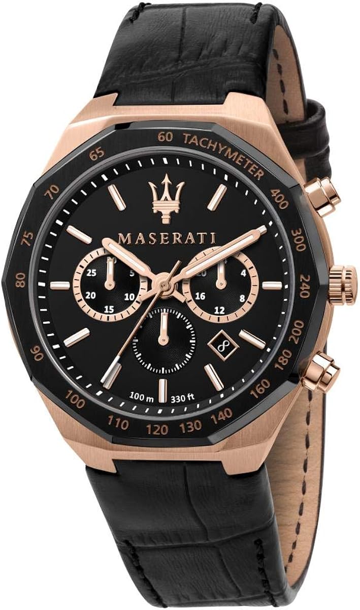 Maserati Montre Homme, Collection Stile, Quartz, Chronographe, en Acier ...