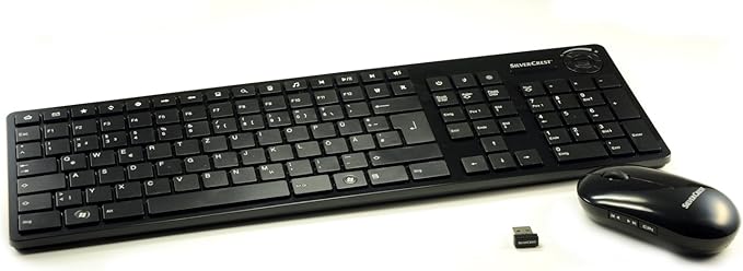 SILVERCREST Design/Keyboard with Wireless Mouse USB Nano Receiver ...