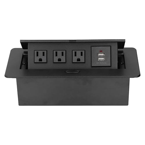 Pop Up Power Strip, Recessed Table Socket Power Grommet Desktop Outlet ...