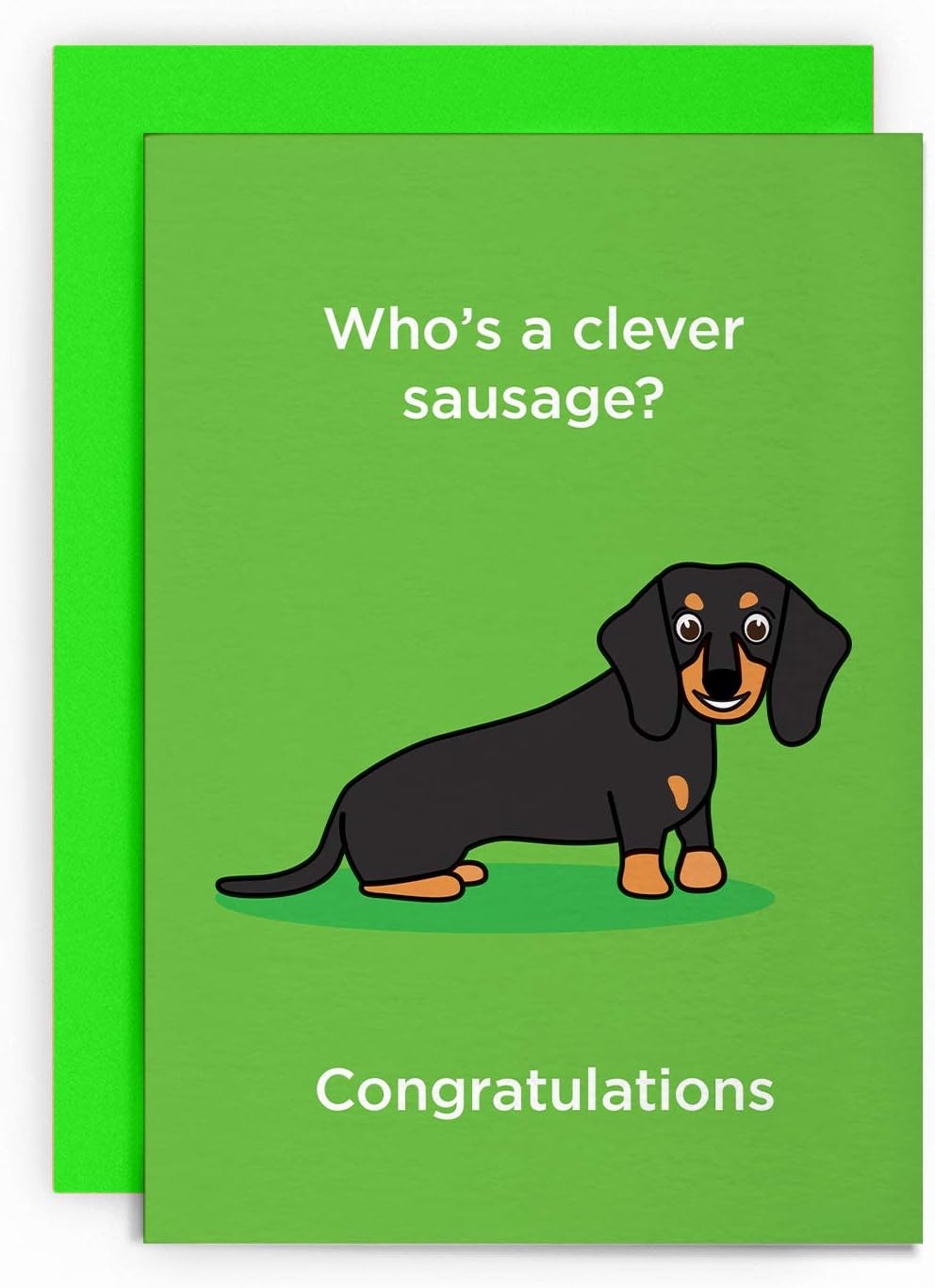 Congratulations Card Funny Dog Dachshund Friend Son Daughter Exams ...