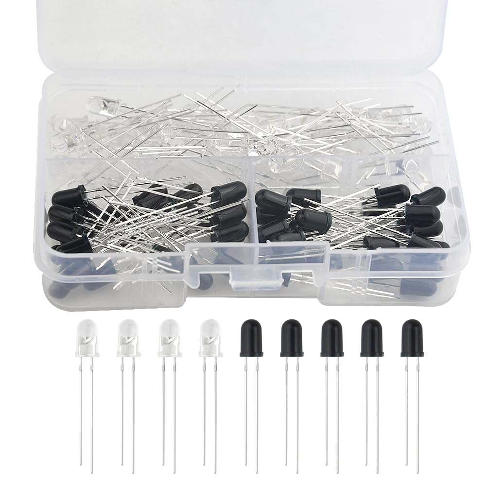 Mua 50 Pairs 5mm 940nm Infrared Diode Emission and IR Receiver trên ...