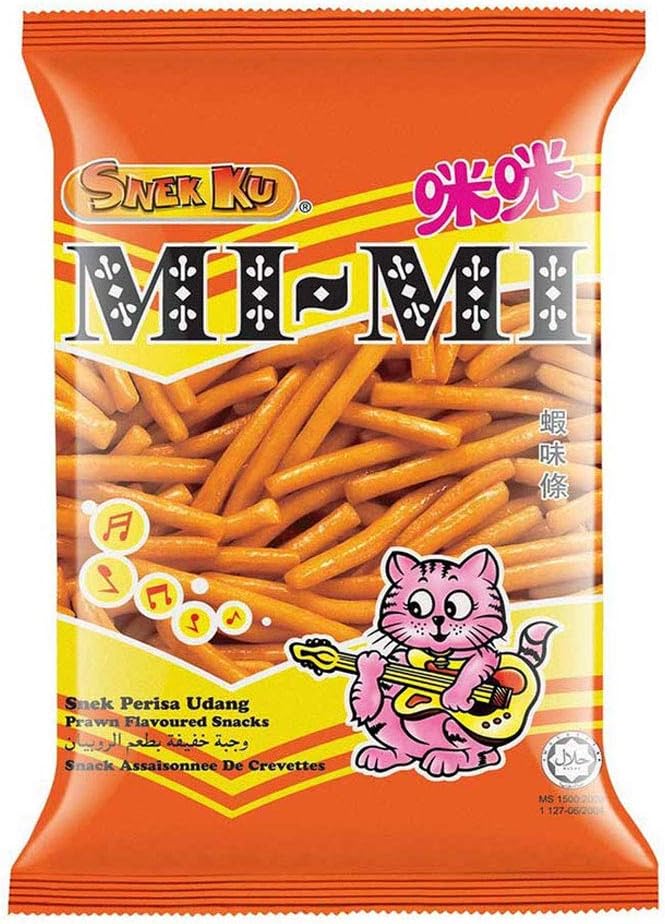 Snek Ku Mi-Mi Prawn Flavoured Snack 80g: Amazon.co.uk: Grocery