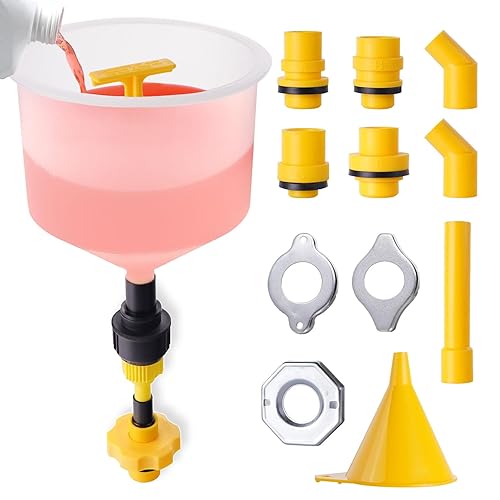 Thorstone No Spill Coolant Funnel Kit with Hose & On/Off Connector ...