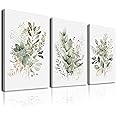 Amazon.com: Framed Bathroom Wall Art Set of 3 for Rustic Botanical Prints,Watercolor Botanical ...