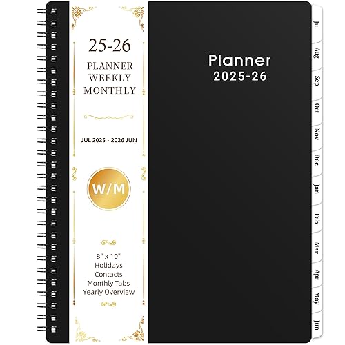 2025-2026 Planner - JUL 2025 to JUN 2026, Weekly and Monthly, 8'' x 10 ...
