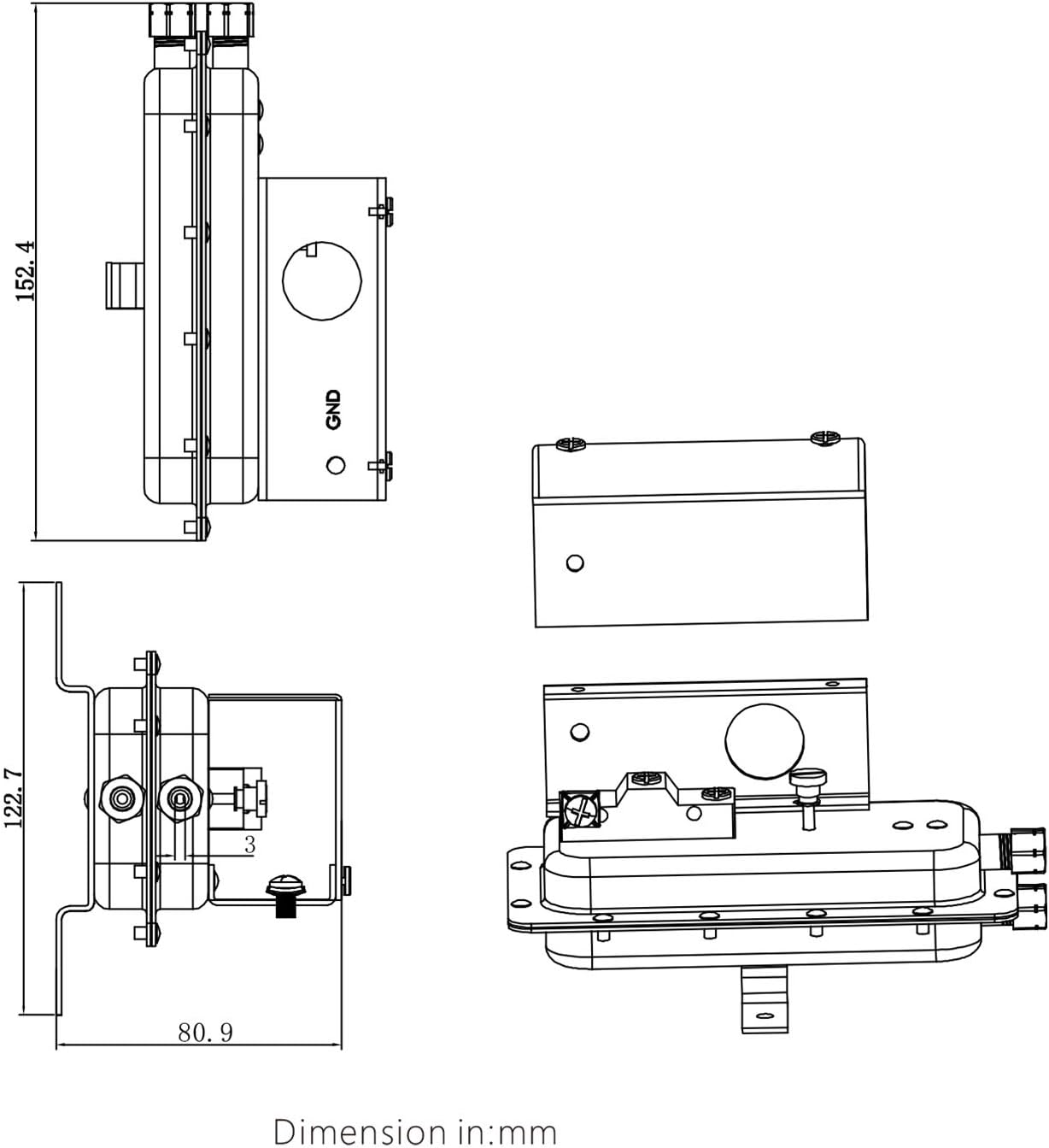LEFOO LF35 AFS Air Switch Gauge Adjustable Air Flow/Air Differential ...