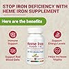 NEW ROOTS HERBAL Heme Iron Supplement with Vitamin C & B12 for Best ...
