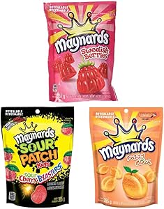Maynards Sour Cherry Blasters, Swedish Berries and Fuzzy Peach Candy ...