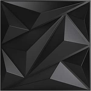 Amazon.com: Art3dwallpanels PVC 3D Wall Panel Diamond for Interior Wall ...