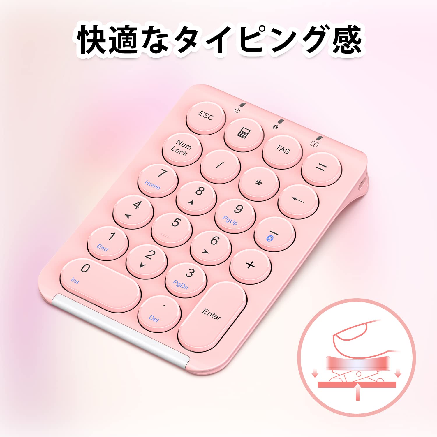 Mua iClever IC-KP08 Bluetooth Wireless Numeric Keyboard, Pantograph Type, Type-c Charging, Ultra ...