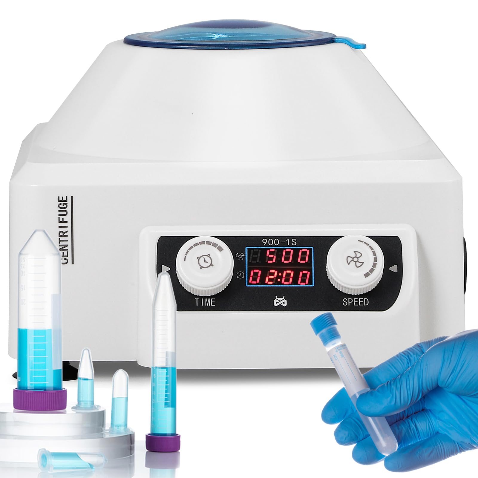 Mxmoonant Centrifuge Machine LCD Display Digital Desktop Electric Centrifuges, with Time & Speed ...