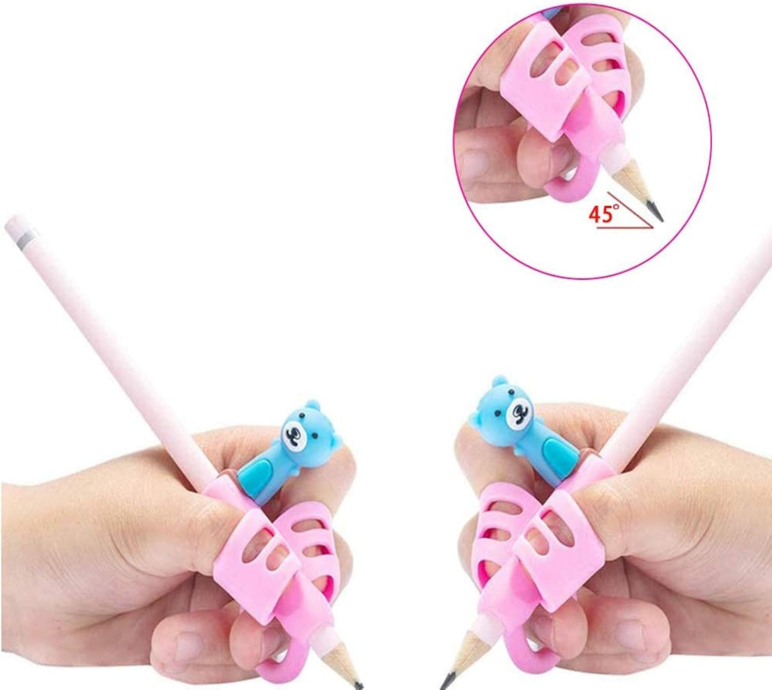 4 Pcs Kids Pencil Grips, Pencil Grips for Dyspraxia, Triangle Pencil ...