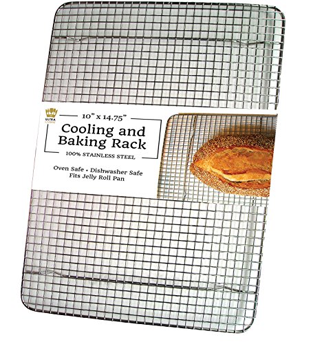 UltraCuisine 100% Stainless Steel Wire Cooling Baking Rack for Oven Use ...