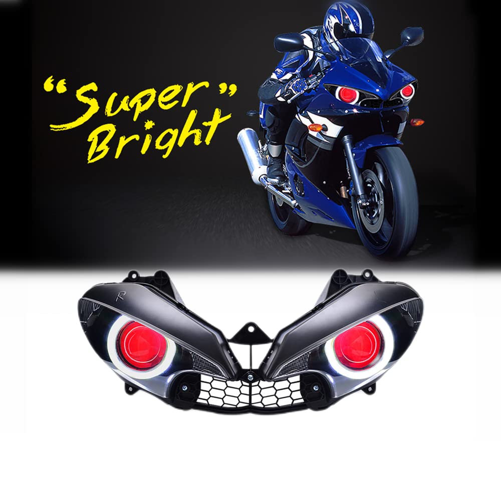 Mua KT Headlight Assembly for R6 2003-2005 Red Demon Eyes Angel Eyes ...
