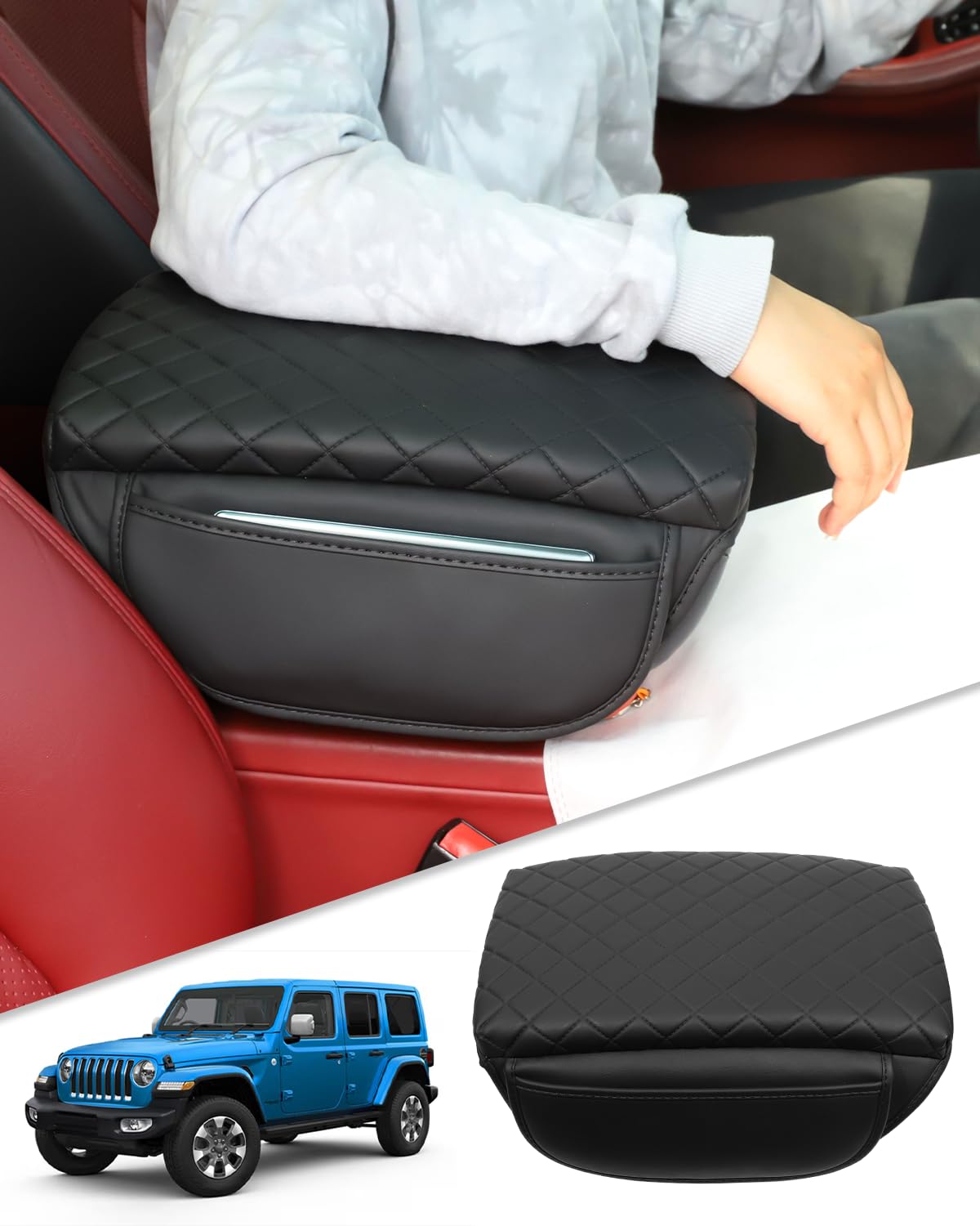 for 2024 2025 Jeep Wrangler JL 2018-2023 Center Console Cover for Jeep ...