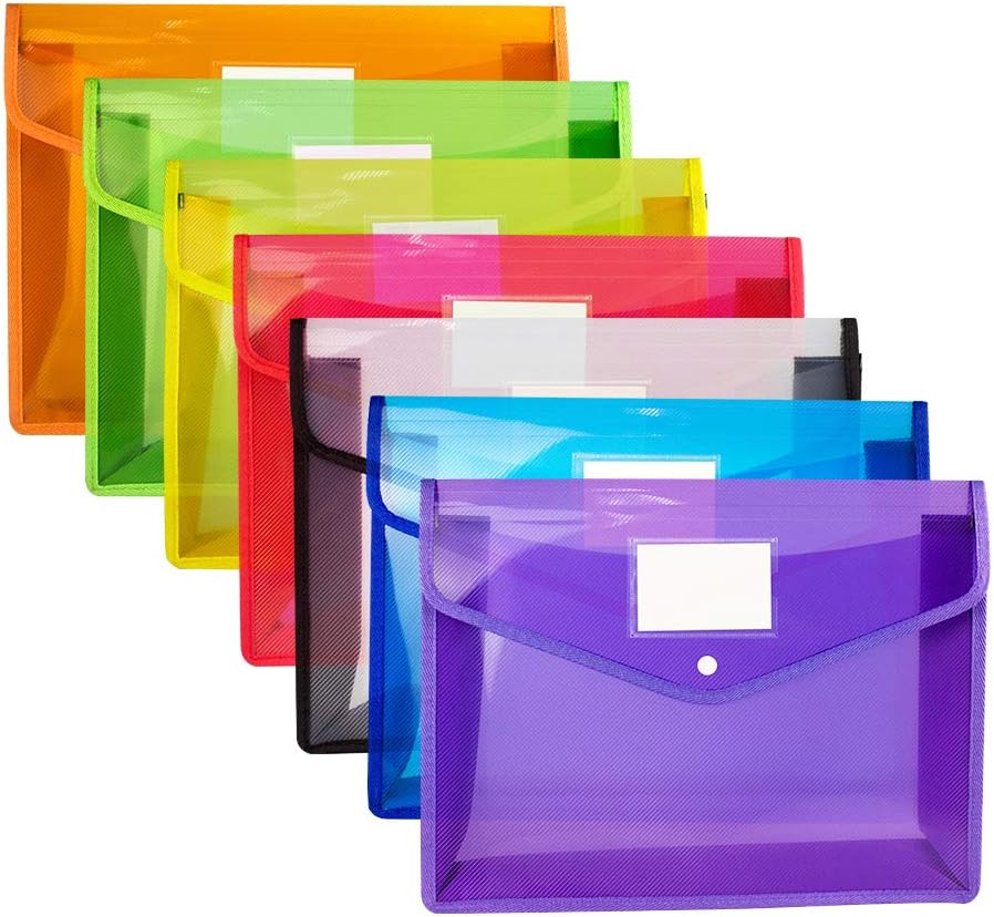 Plastic Folders With Pockets 7Pack Clear File Folder Organizer 