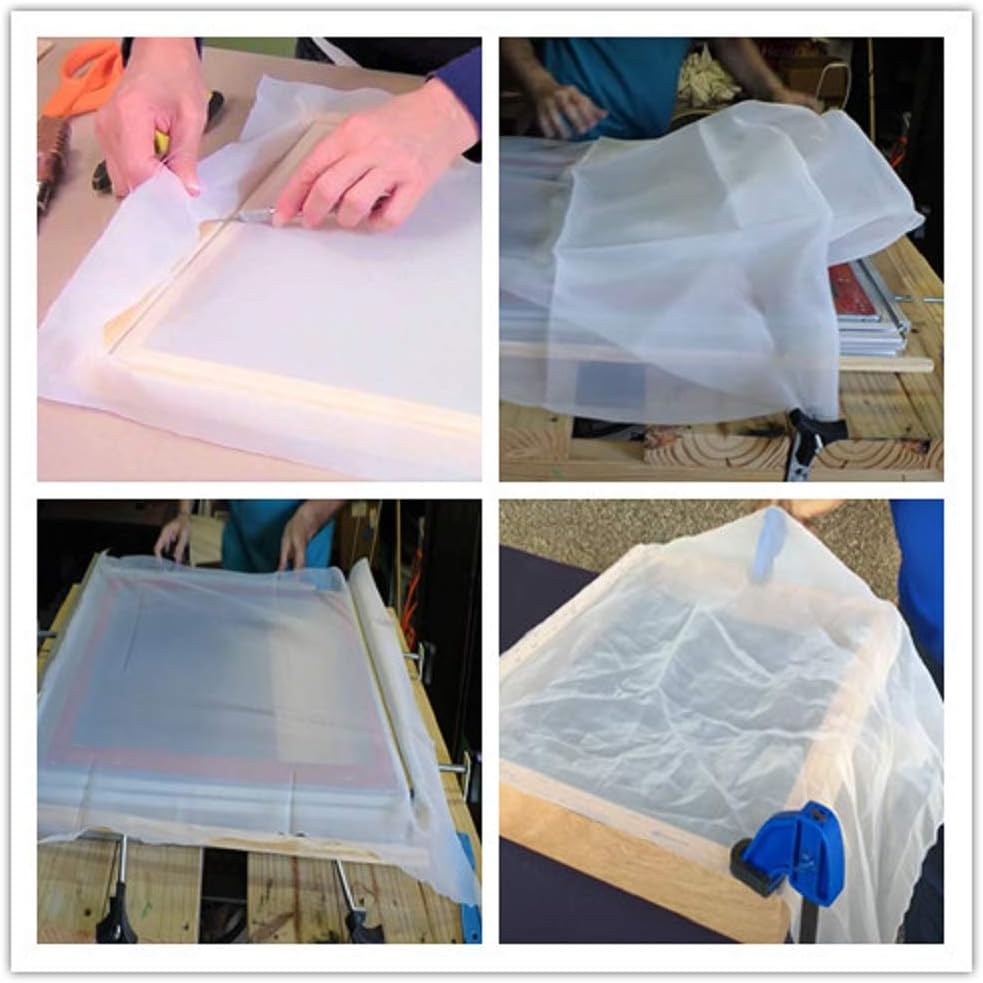 110 Mesh 43t Silk Screen Printing Mesh Fabric, White (3yds Length X 50 ...