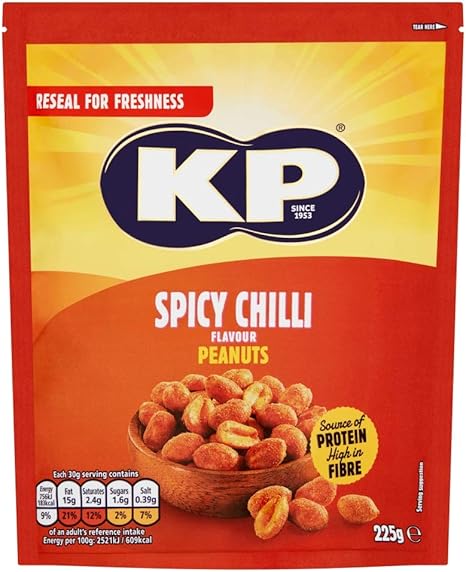 Kp Spicy Chilli Peanuts, 225 g: Amazon.co.uk: Grocery
