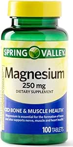 Amazon.com: Spring Valley Magnesium 250 Mg 100 Tablets: Health ...