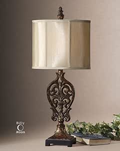 Small Buffet Lamp with Distressed Finish - Table Lamps - Amazon.com