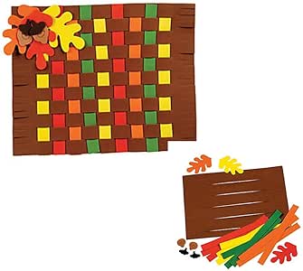 Amazon.com: Fall Colors Weaving Placemat Craft Kit - Crafts for Kids ...