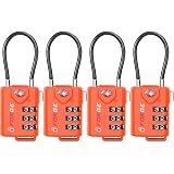 Amazon.com | TSA Approved Cable Luggage Locks, Re-settable Combination ...
