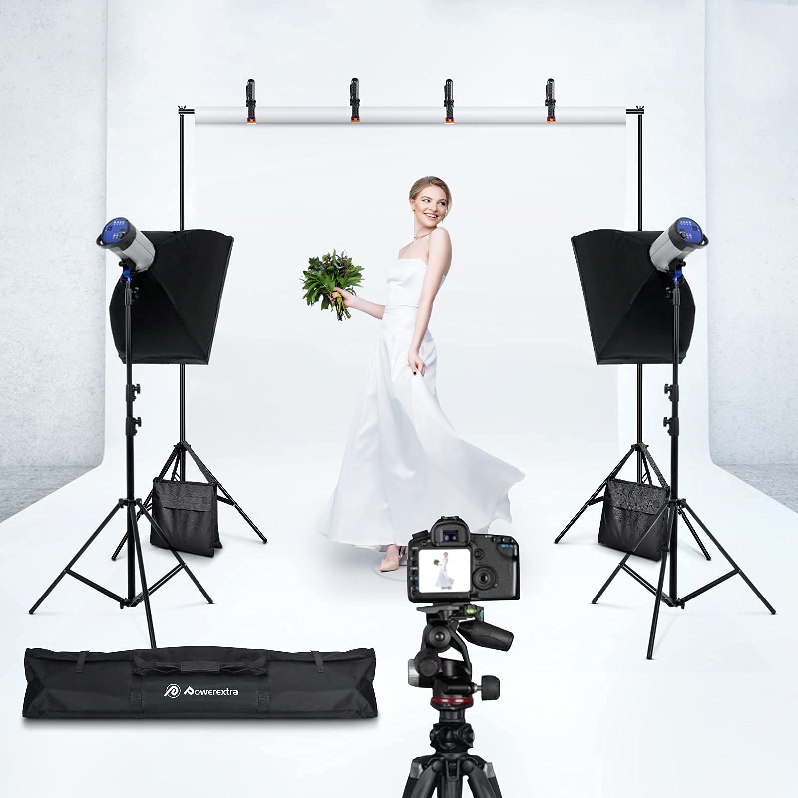 Photo Backdrop Stand, Photography Backdrop Stand, 10Ft Adjustable ...