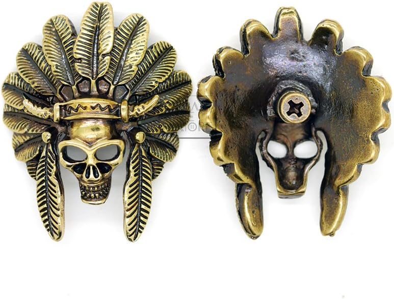 Amazon.com: CRAFTMEMORE Bronze and Silver Skull Concho Screw Back ...