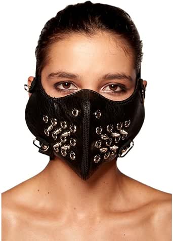 Amazon.com: Steampunk Lower Face Mask with Studs (Black): Clothing