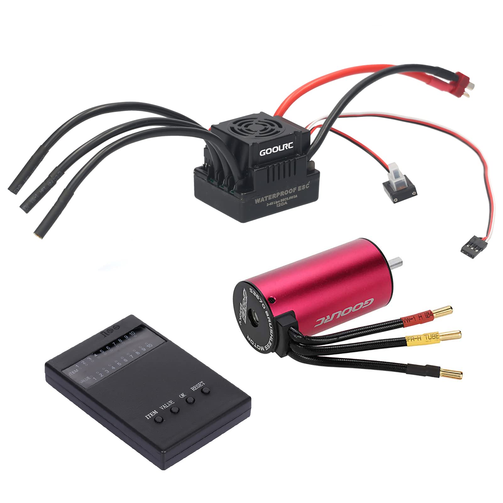 GoolRC S3670 RC Brushless Motor ESC Combo, 2850KV Sensorless Brushless ...