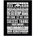 Amazon.com: Motivational Workout Typography Art Print - Inspirational ...