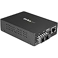 Amazon.com: StarTech.com Singlemode (SM) SC Fiber Media Converter for 10/100/1000 Network - 10km ...