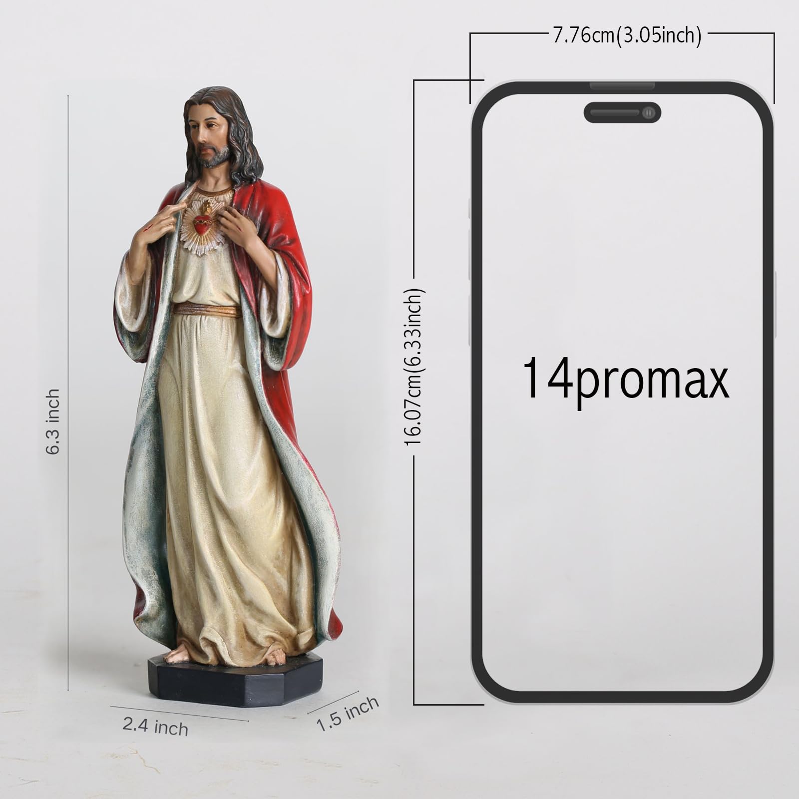 Mua BC Catholic Sacred Heart of Jesus Statue, Jesus Christ Figure, Religious Gifts Inspirational ...