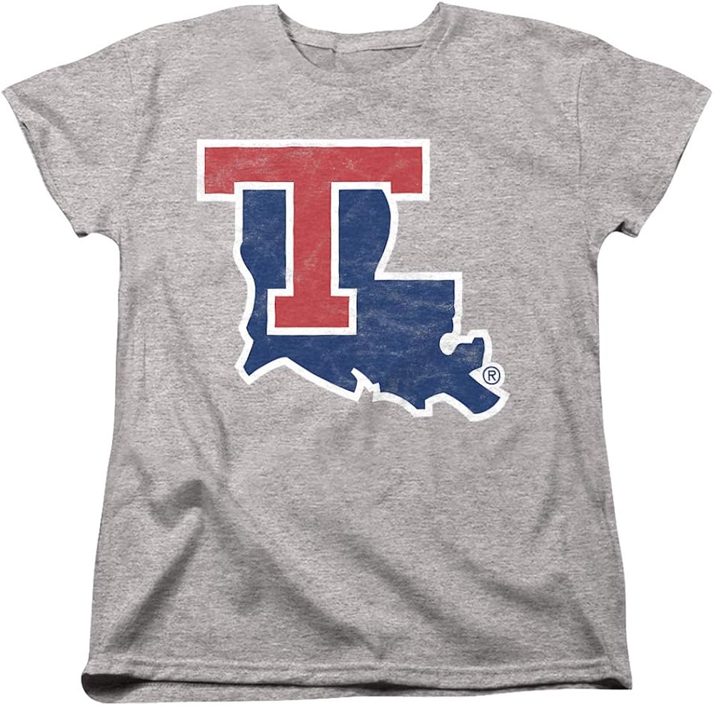 Amazon.com: Louisiana Tech University Official Distressed Primary Women ...