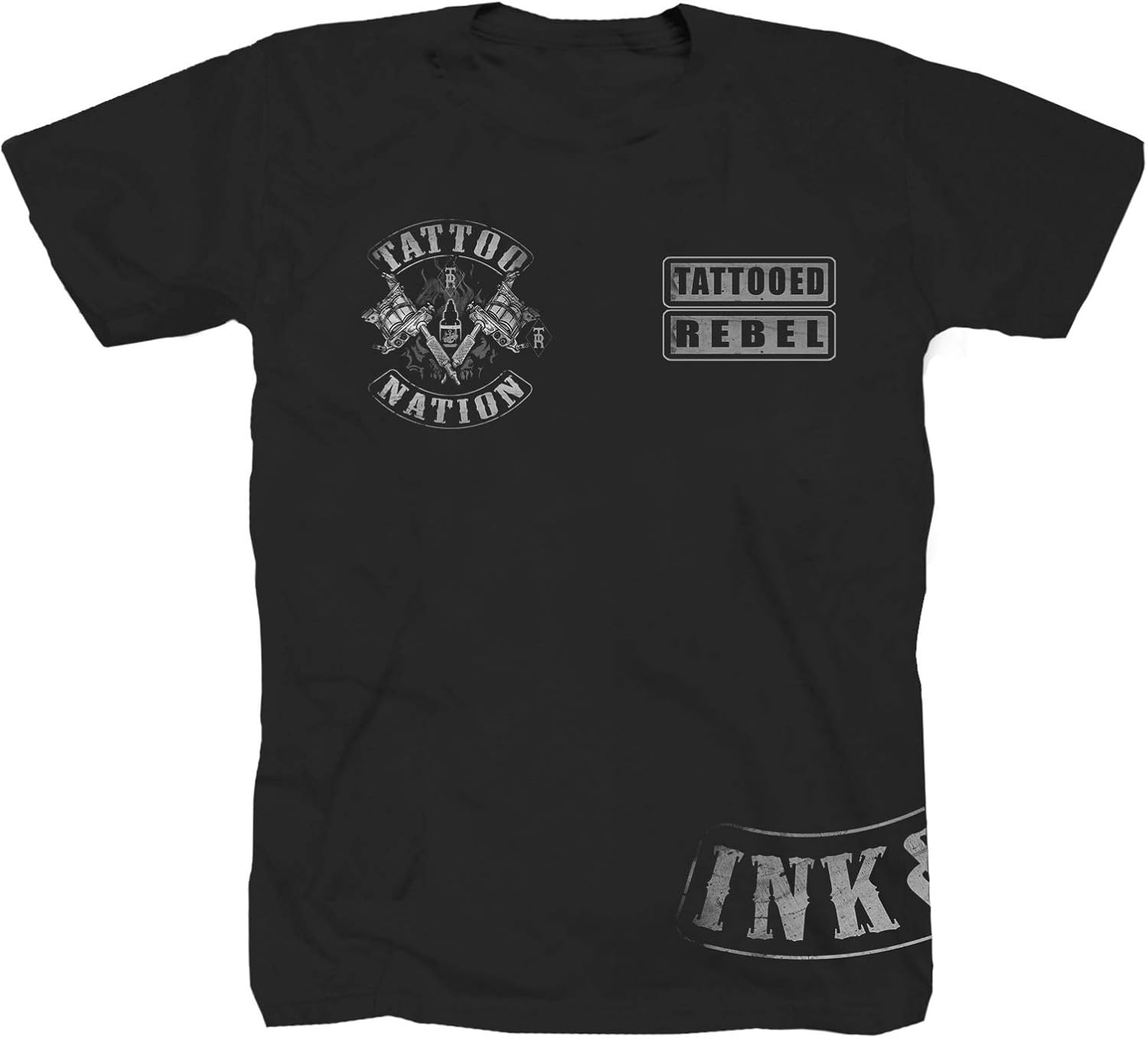 Tattoo Shop Chopper Custom Tattoo Rock Motorfiets Heavy Metal Zwart T ...