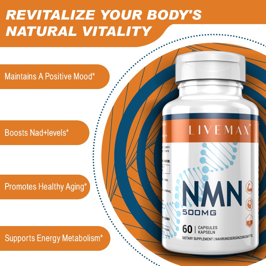 NMN Supplement 500mg- Enhance Concentration, Boost Energy, Improve ...