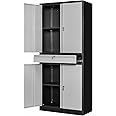 Amazon.com: AFAIF Metal Storage Cabinet with Lock, 71" Tall Garage ...