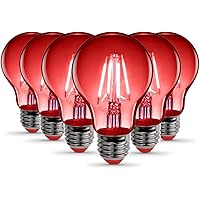 Feit Electric A19/TR/LED 4.5W Dimmable Red LED Light Bulb - - Amazon.com