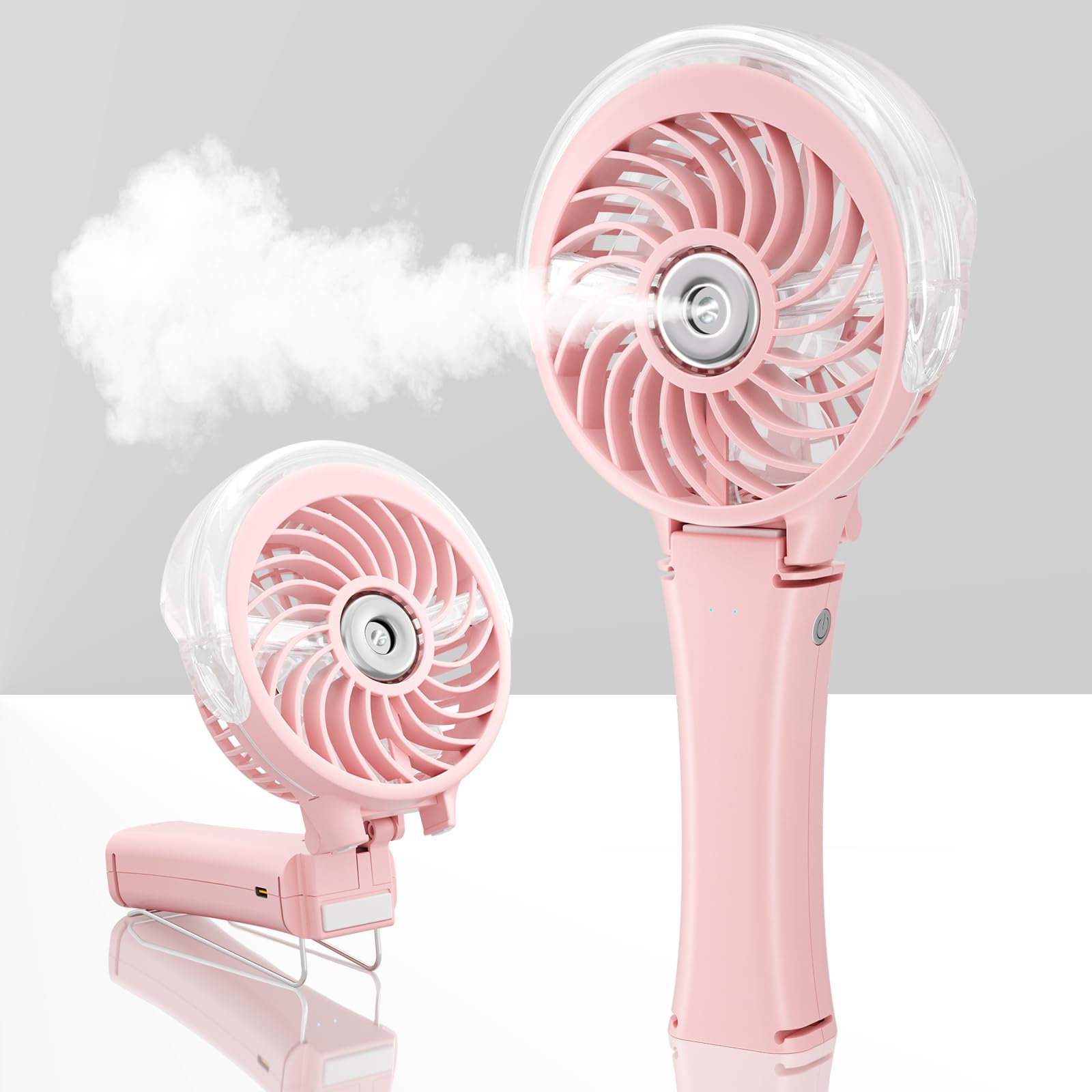 HandFan Upgraded Portable Handheld Misting Fan, Rechargeable Personal ...