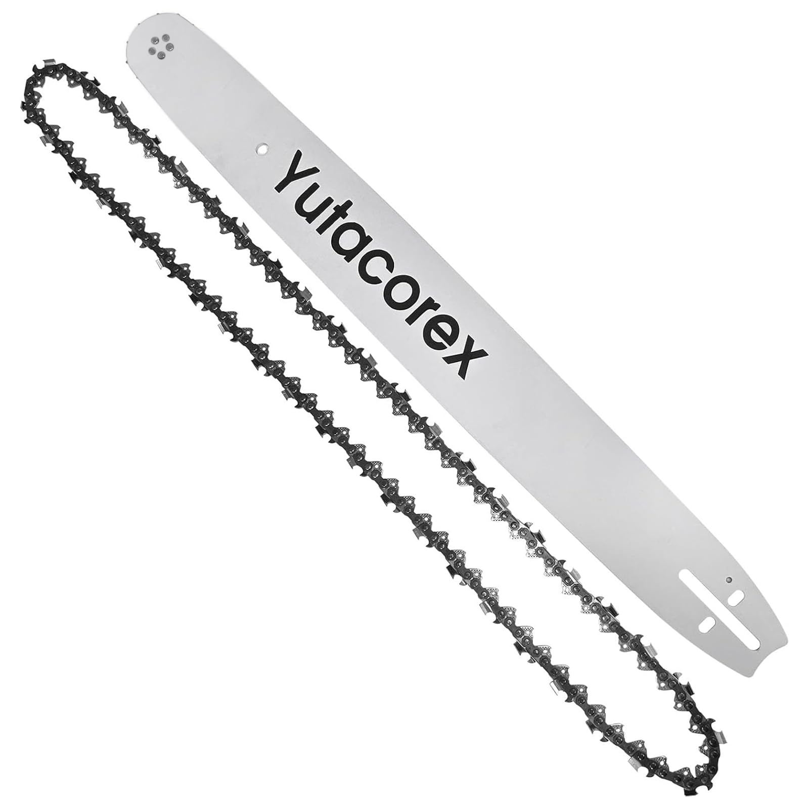 Yutacorex 24inch Chainsaw Guide Bar and Chain Combo,Replacement ...