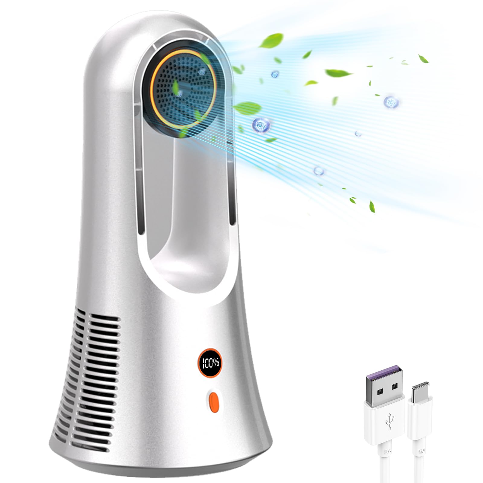 ShunChengFa Bladeless desk fan, bladeless fan for bedroom,18 Inch ...