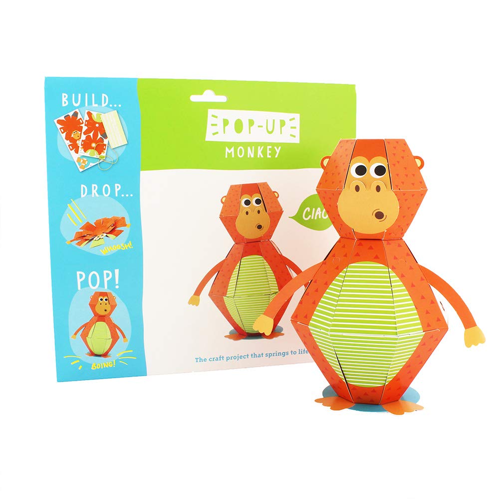 Paper Craft Pop Up 3D Monkey: Amazon.co.uk: Toys & Games
