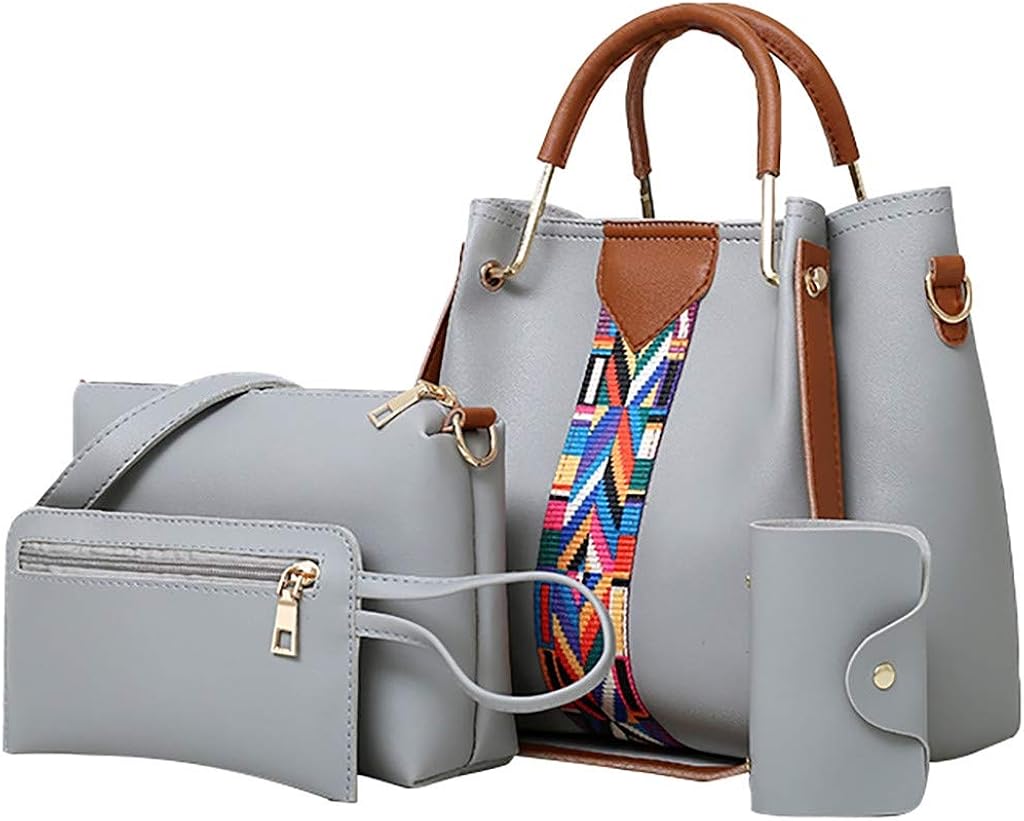 Buy Bizanne Fashion Women Handbag Combo (Set of 4) (Grey) at Amazon.in