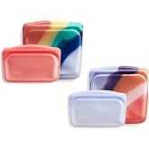 Amazon.com: Stasher Premium Silicone Reusable Food Storage Bags, 4-Pack ...