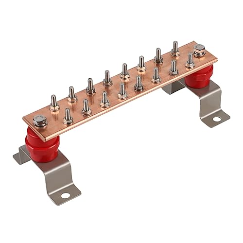 CPROSP Wall Mounted Copper Ground Bar Kit- .25" x 2" x 10" with 1/4 ...